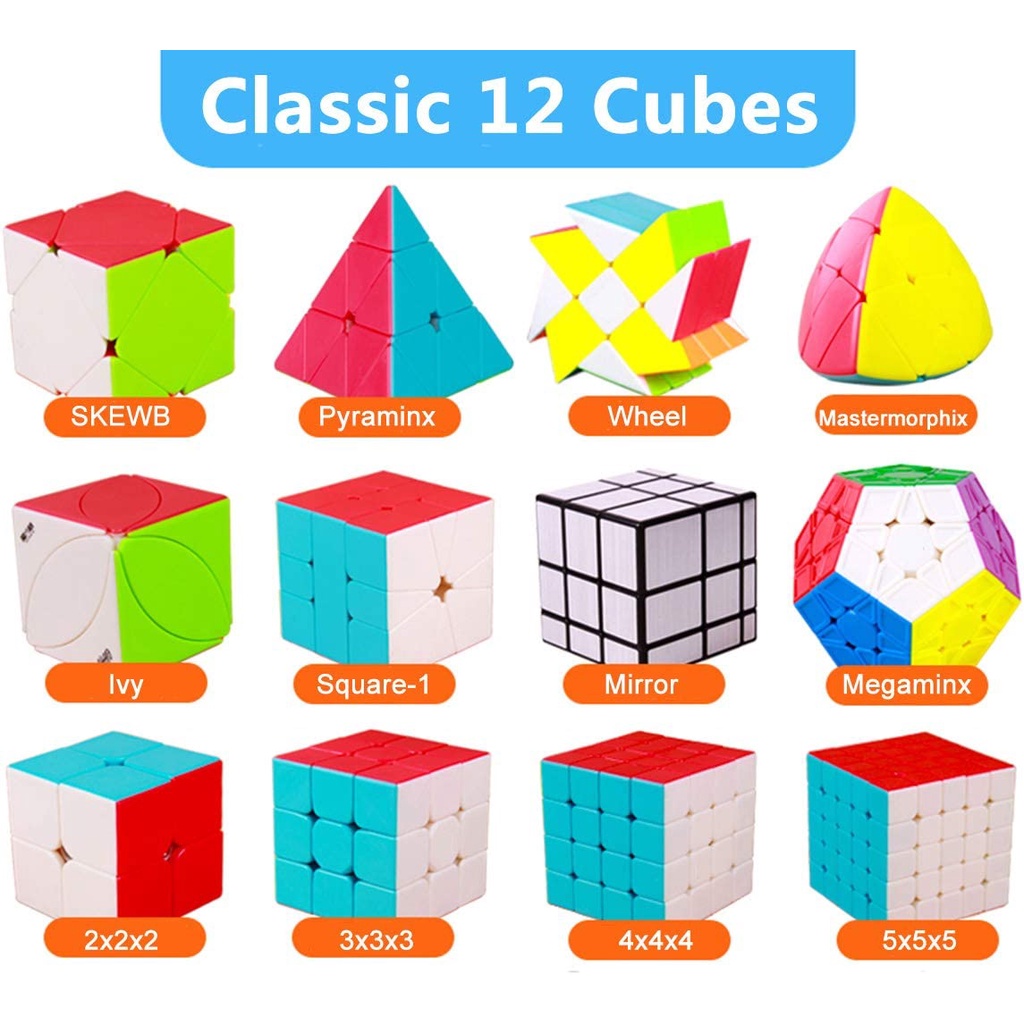 2x2 3x3 4x4 5x5 Pyraminx Megaminx Skewb SQ1 速度魔方專業魔方益智玩具 | 蝦皮購物