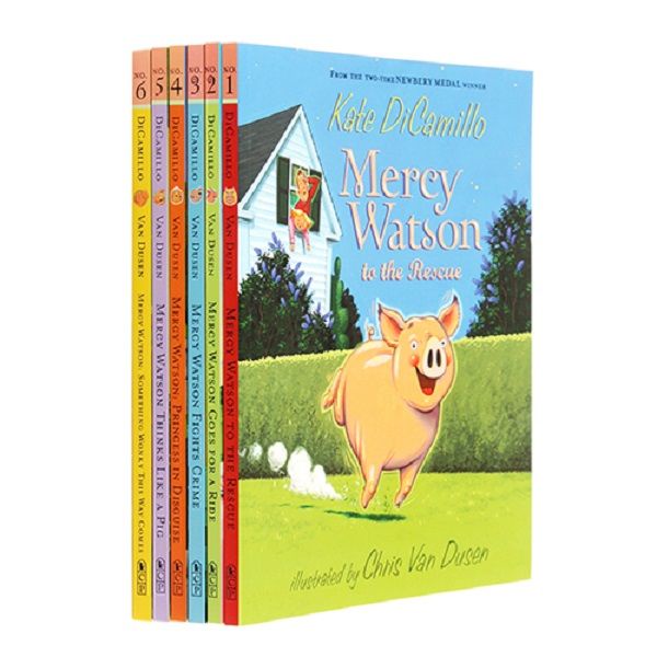 Mercy Watson book Set (6冊合售)/小豬梅西系列全彩套書/凱特．狄卡蜜歐/金獎作者Kate DiCamillo的橋樑書 ...