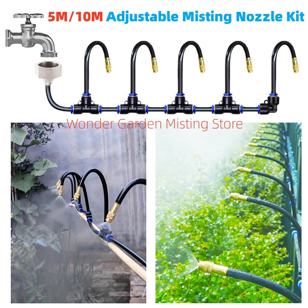【DIY 萬向澆花系統】5M/10M加長可調噴霧套裝 可調節彎曲萬向噴頭盆栽噴霧 花盆噴淋器 智能澆水器套裝 自動灑水器 | 蝦皮購物