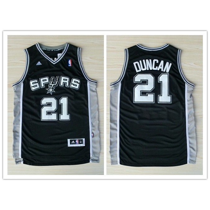 競選現貨 Nba 聖安東尼奧馬刺隊 No 21鄧肯黑色籃球球衣 914075 蝦皮購物 