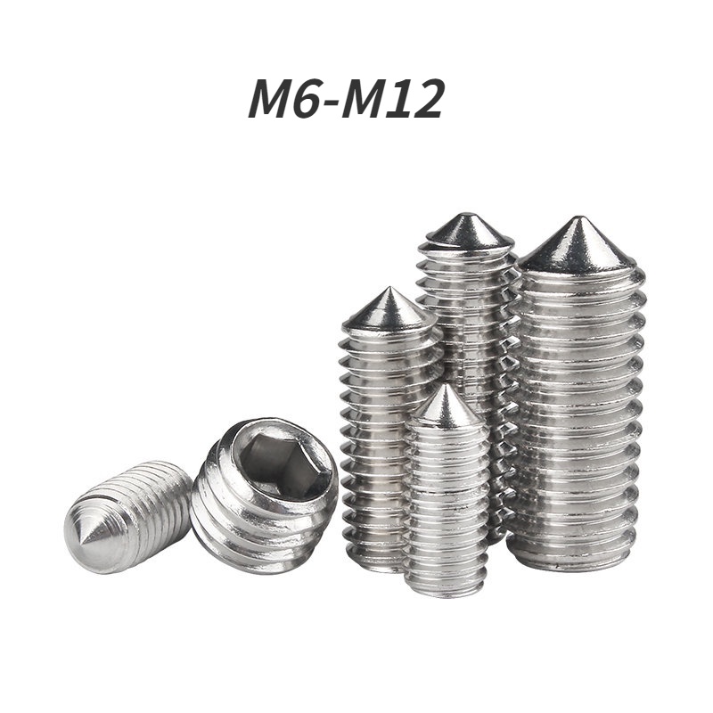 304不鏽鋼無頭機米 螺絲尖端內六角緊定螺釘 M6-M12 | 蝦皮購物