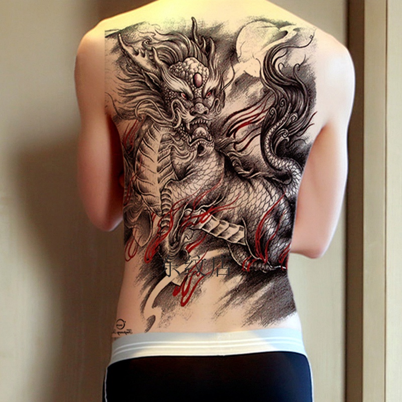 【滿799免運】紋身貼滿背防水持久男女趙子龍茖淚藝妓大圖火麒麟孫悟空翅膀背部jioyh FF6G | 蝦皮購物