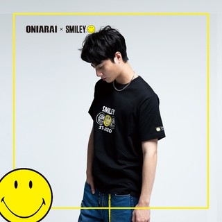 oniarai鬼洗X Smiley®聯名 環形字母印花男士短袖T恤男 | 蝦皮購物