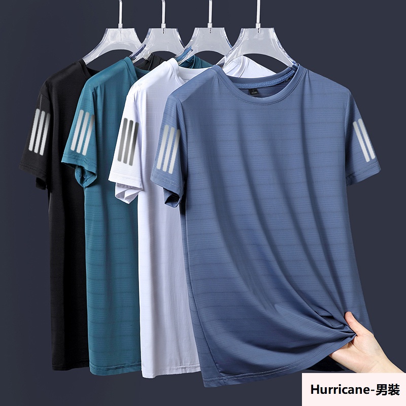 M-5XL夏季男生上衣 冰絲短袖T恤 運動上衣 速乾衣男 涼感T恤 運動排汗衫 透氣上衣 彈力健身衣 大尺碼T恤 短T | 蝦皮購物