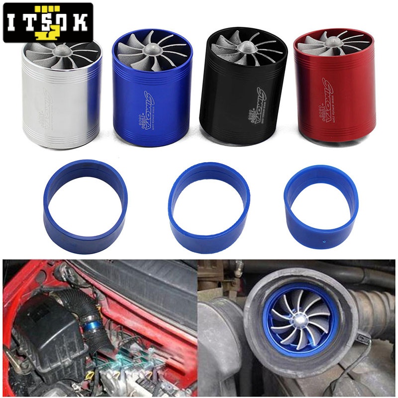 【ITSOK】Simota雙面渦輪渦輪充電器進氣燃油保護程式汽車增壓器省油提升動力雙葉風扇 | 蝦皮購物