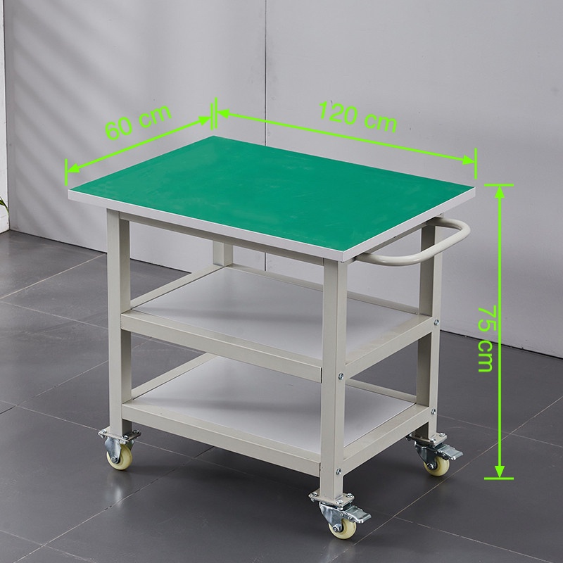 【可開發票】不銹鋼防靜電可移動工作台帶輪生產線周轉小推車打包桌操作檯面板工作台 工作桌 | 蝦皮購物