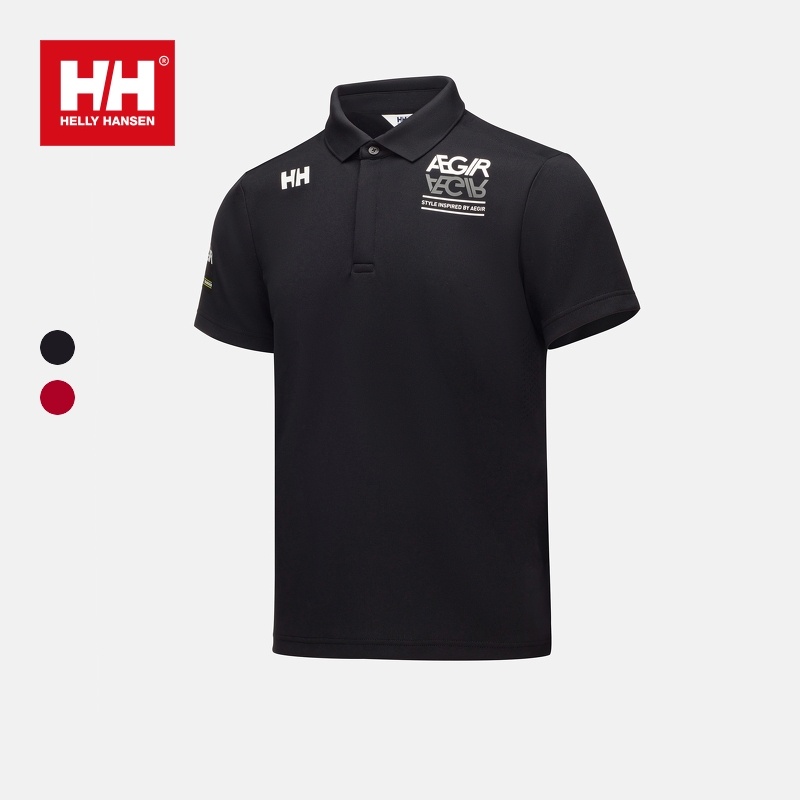 Helly HANSEN/HH 男式短袖 POLO 衫春夏戶外標籤印花 T 恤 | 蝦皮購物