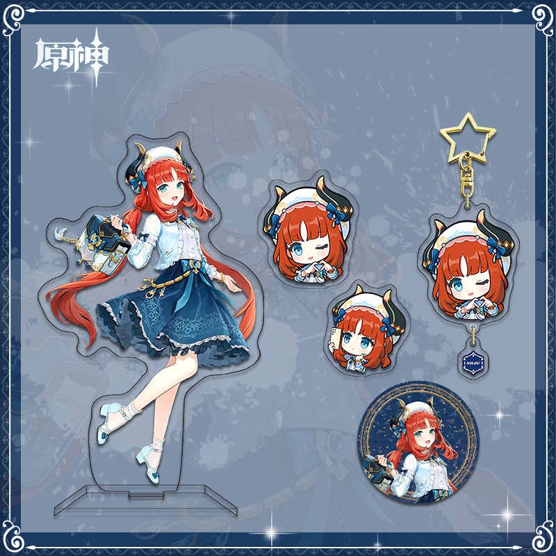 Genshin Impact 三星合作亞克力支架鑰匙扣徽章PP夾氣囊支架聯名商品NQDQ | 蝦皮購物