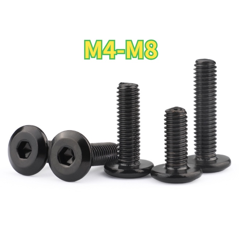 【XJK】黑色不鏽鋼倒邊內六角螺絲 平斜邊螺栓螺桿 M4-M5-M6-M8 | 蝦皮購物