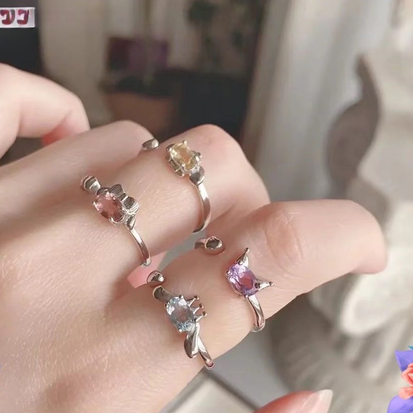 現貨 秒發 三麗鷗戒指 玉桂狗 庫洛米 可愛 ins 925銀 開口 可調整 甜美 小眾 百搭 簡約 學生閨蜜 食指戒 | 蝦皮購物