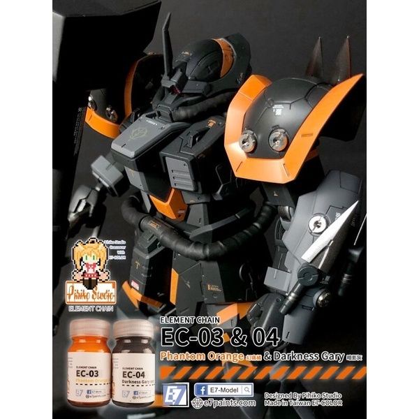 【YYZ模型工作室】E7 COLOR EC聯名模型漆 E7模型漆 星塵藍 夜空藍 幻痛橘 暗影灰 赤煉 | 蝦皮購物