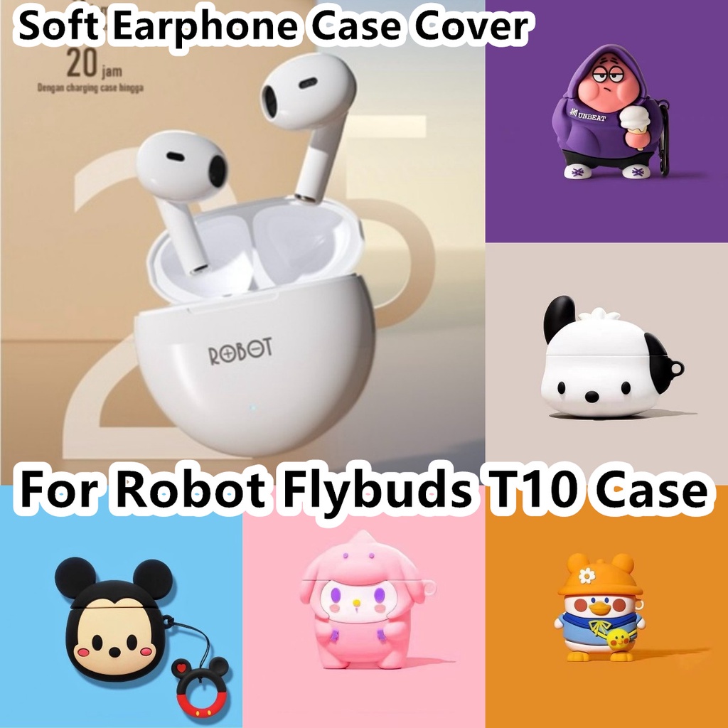 【趨勢前線】適用於 Robot Flybuds T10 保護套創新卡通曲奇熊適用於 Robot Flybuds T10 | 蝦皮購物
