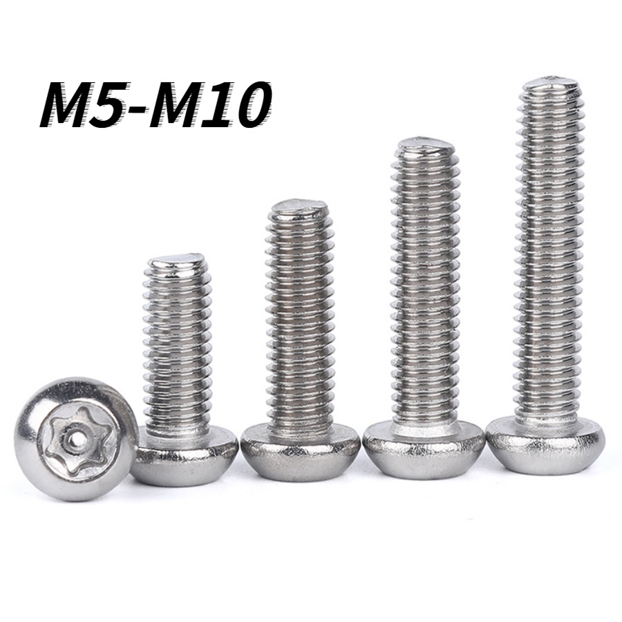 【XJK】304圓頭梅花防盜螺絲帶針 不鏽鋼加長梅花螺栓 M6-M10 | 蝦皮購物