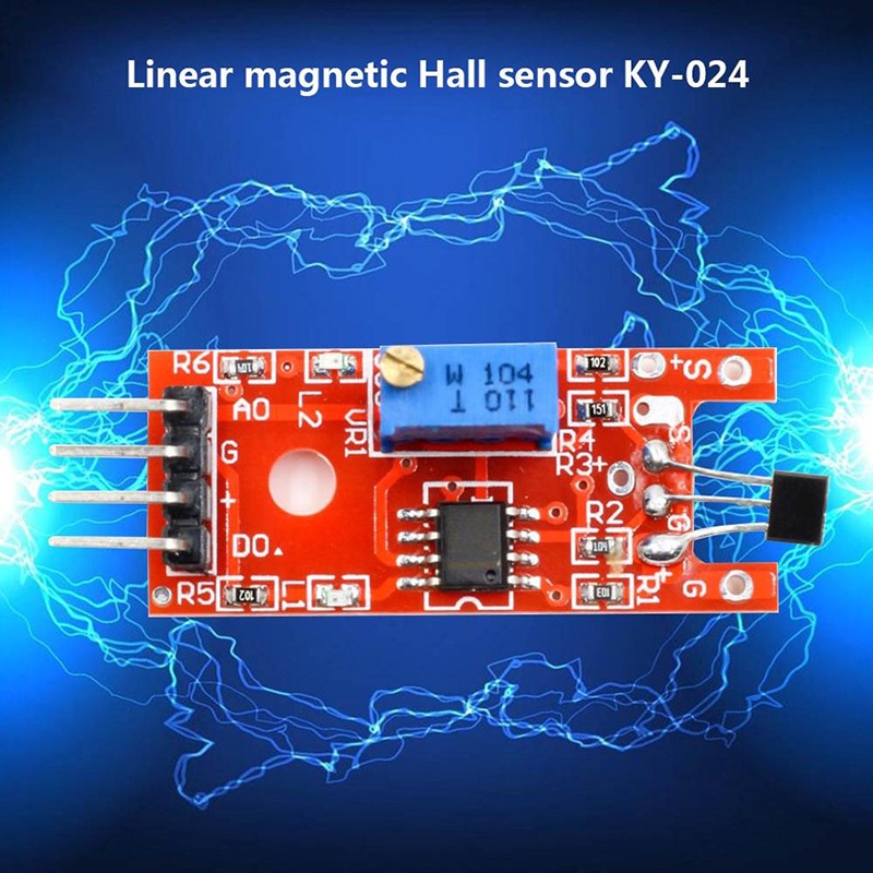 1PCS/4PCS 4pin KY-024 線性磁性霍爾開關速度計數傳感器模塊 | 蝦皮購物