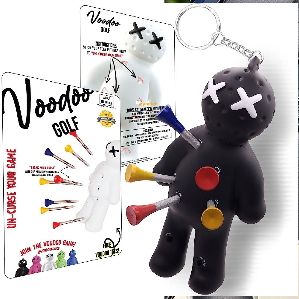 (現貨) Voodoo golf tee holder 巫毒小人超可愛高爾夫球梯吊飾_黑色 | 蝦皮購物