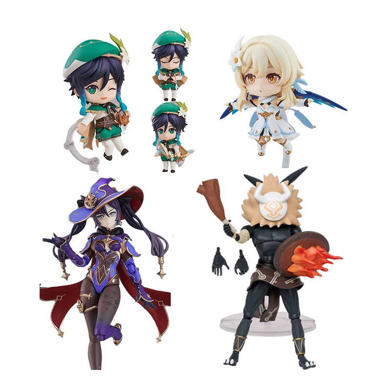 Mona Figma Genshin Impact 粘土人可動人偶 Hilichurl Lumine Traveler | 蝦皮購物