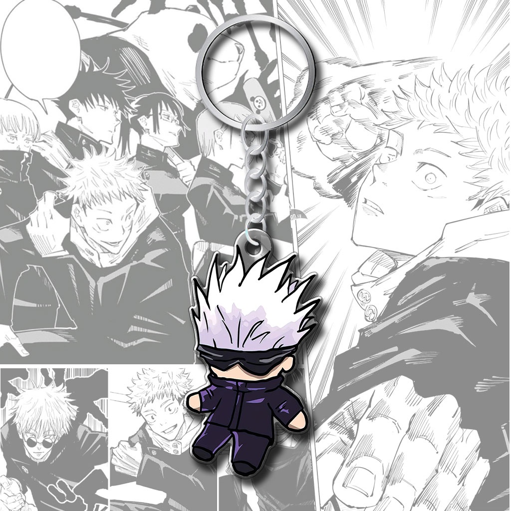 Gojo Satoru Chibi Jujutsu Kaisen Keychain 動漫漫畫禮物送給情侶朋友家人 | 蝦皮購物
