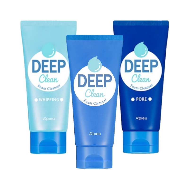 Apieu Deep Clean Foam Cleanser 130ml 深層清潔泡棉潔面乳 | 蝦皮購物