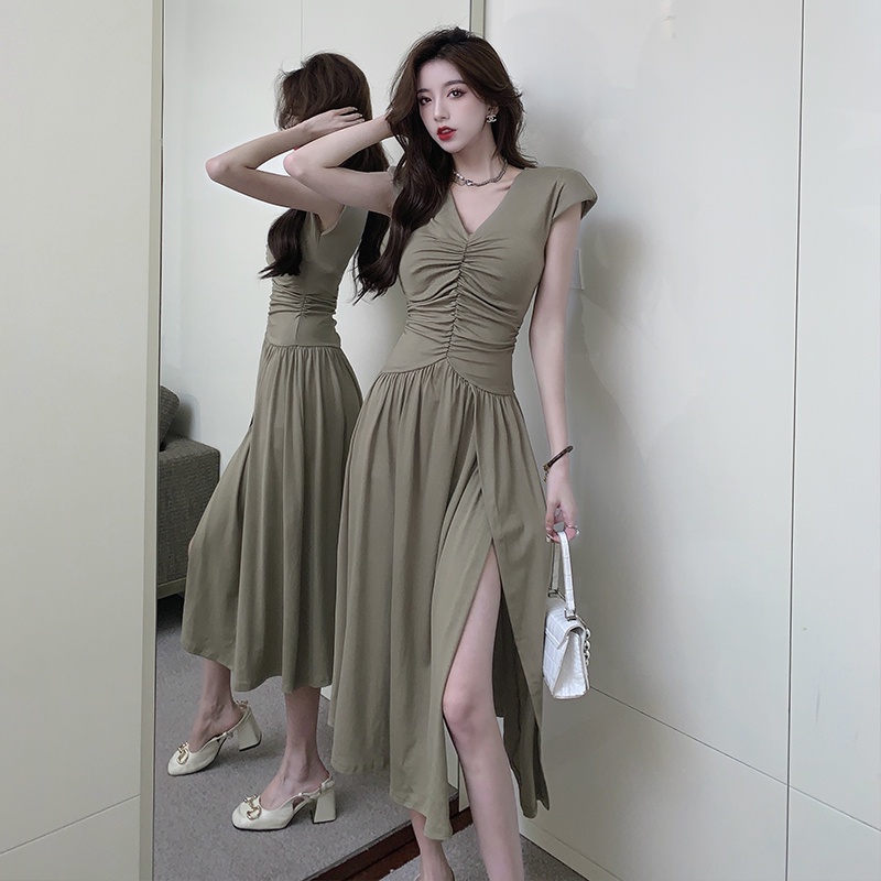 Miguo_法式別緻獨特裙子 3colors S-L 名媛氣質冷淡風女高級感御姐收腰連衣裙 辣妹性感洋裝_5768 | 蝦皮購物