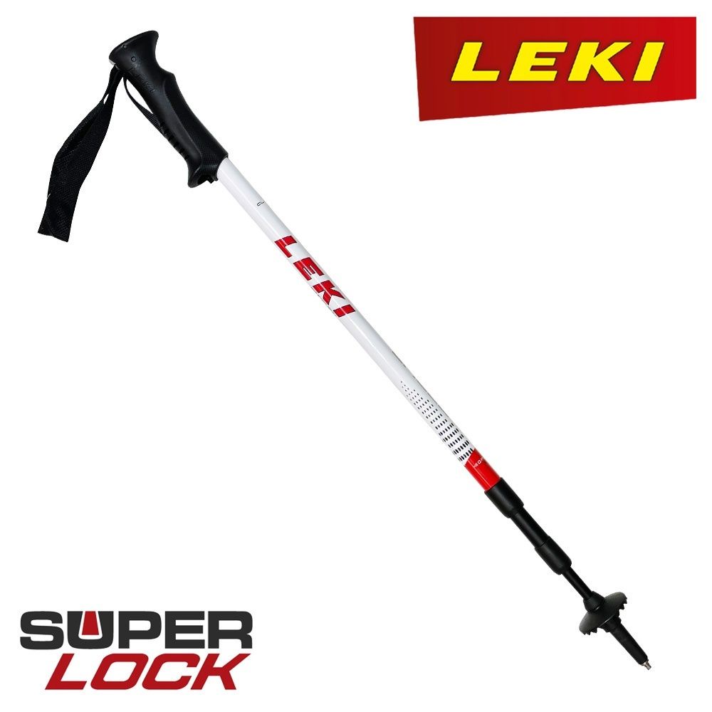 德國【LEKI】Eagle 白 橡膠握把鋁合金旋轉登山杖 | 蝦皮購物