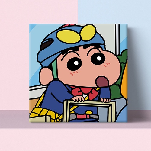 蠟筆小新 20*20cm 含框 數字油畫diy 卡通 動漫 兒童 小尺寸 手工畫 塗色填色畫 裝飾畫 | 蝦皮購物