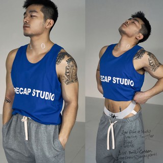 【F&X】個性背心BLUECAP STUDIO 2022AW OA43-1 立體印花競技場選手藍色彈力背心無袖T-shi | 蝦皮購物