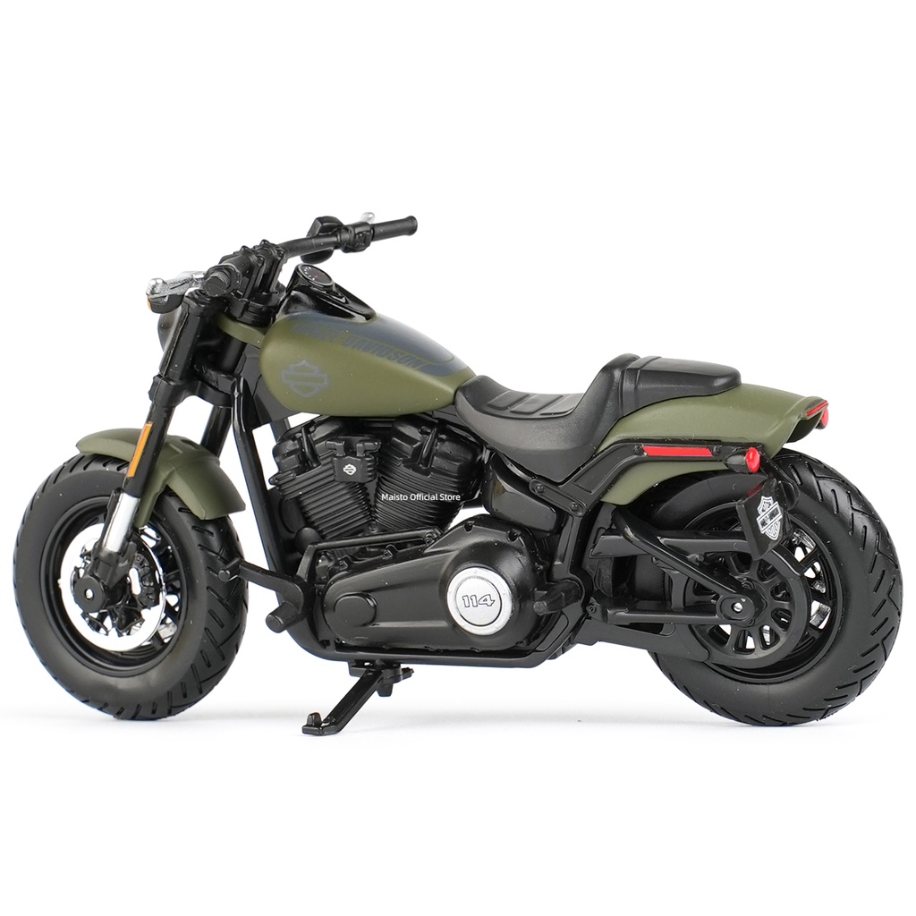 Maisto 1:18 Harley-Davidson 2022 Fat Bob 114 壓鑄車輛收藏愛好摩托車模型玩具 | 蝦皮購物