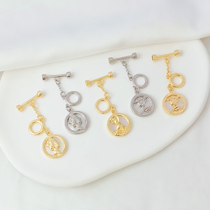 ╮銀慧diy連接扣•14K包金白K保色貼貝花苞人像幣兔子圓牌吊墜OT扣DIY手項鍊收尾扣 | 蝦皮購物