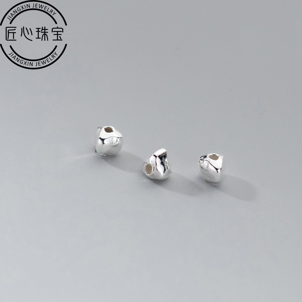 「匠心·DIY純銀隔珠」S925銀 三角形立體碎銀子散珠 手工材料配件 DIY手串編繩隔珠 S0994 | 蝦皮購物