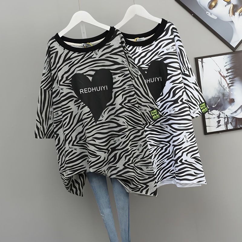 【特大尺碼M-5XL 40-150kg】 大尺碼女裝300斤短袖T恤女加肥加大夏裝200斤寬鬆顯瘦胖mm短袖上衣 | 蝦皮購物