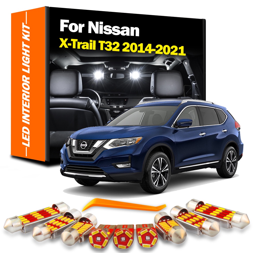 9 件裝 LED 內部閱讀後備箱板燈套件適用於 Nissan X-Trail Xtrail X Trail T32 20 | 蝦皮購物
