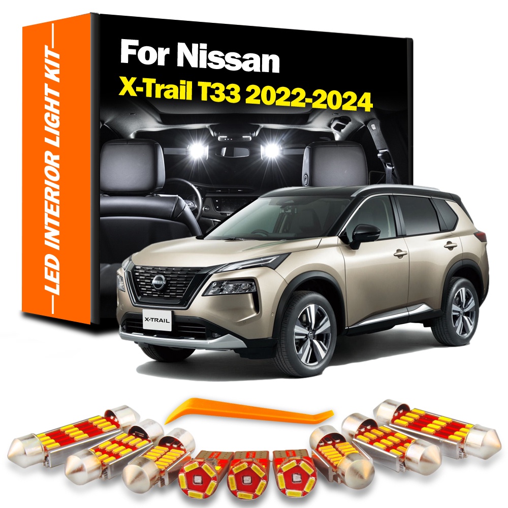 11 件 LED 內部閱讀後備箱板燈套件適用於全新 Nissan X-Trail Xtrail X Trail T33 | 蝦皮購物