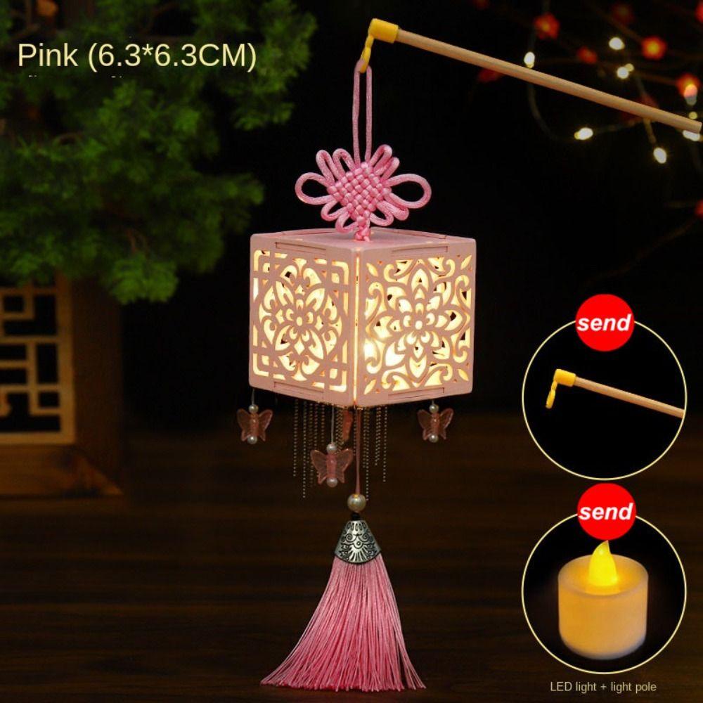 HUBERTDIY中秋燈籠,帶發光二極管燈中秋節手工燈籠,中秋燈籠中國風手工製作祝你好運漢服配件 | 蝦皮購物