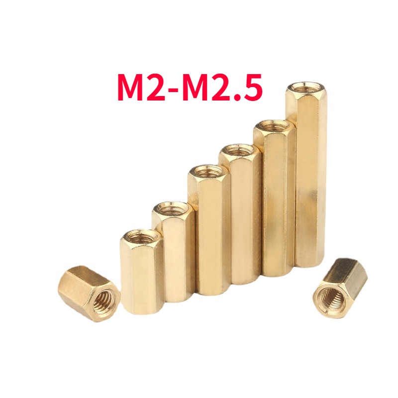 【XJK】雙通六角銅柱 黃銅六角螺母螺柱 M2 M2.5 | 蝦皮購物