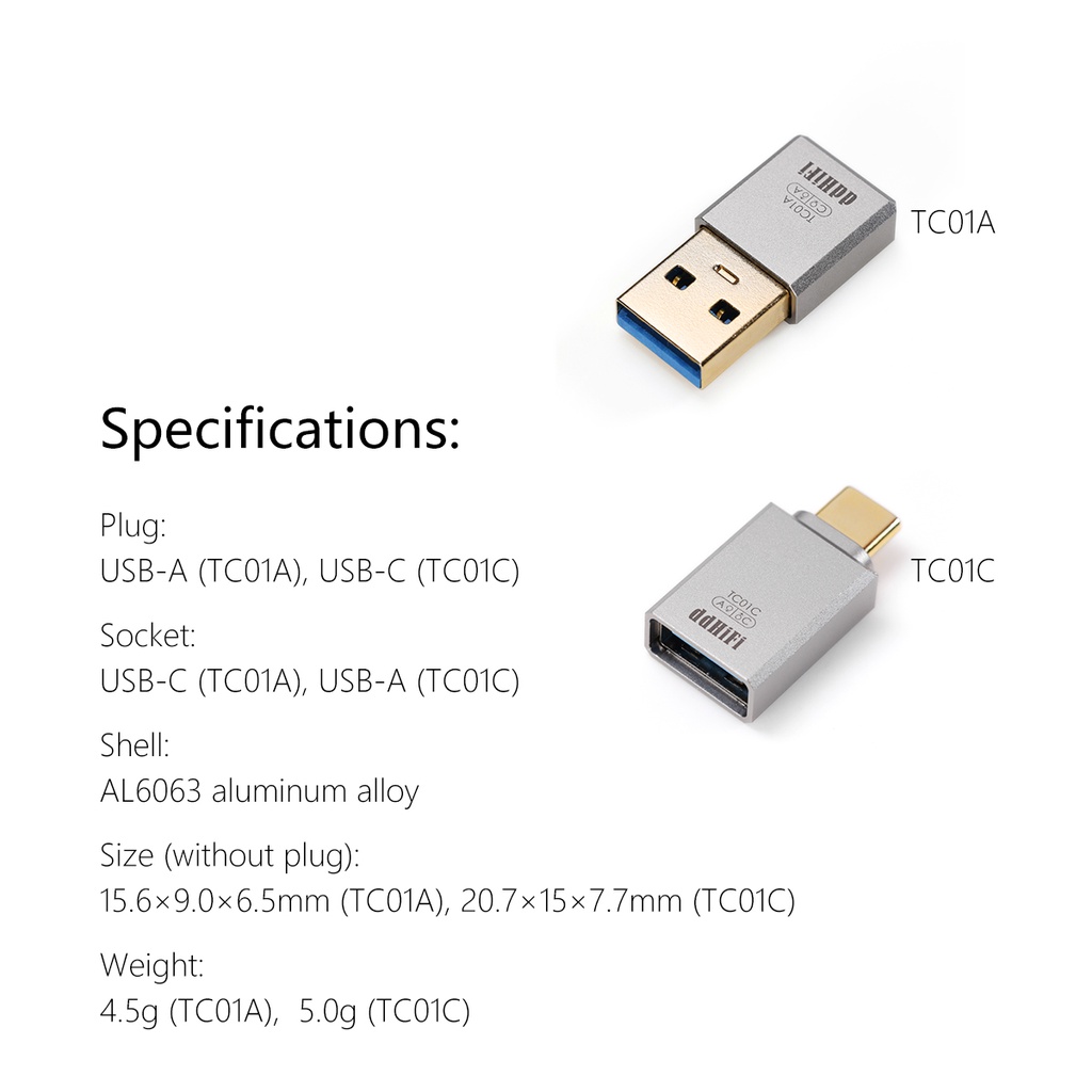 Dd ddHiFi TC01A 和 TC01C HiFi 質量 USB-A 到 USB-C 適配器轉換器,兼容手機、電腦 | 蝦皮購物