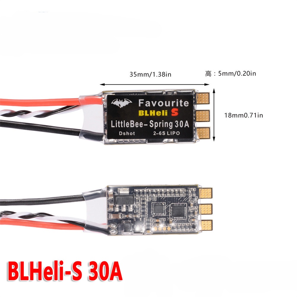 1pcs 最愛 FVT 小蜜蜂彈簧 30A 2-6S ESC BLHeli_S DSHOT & 阻尼燈 | 蝦皮購物