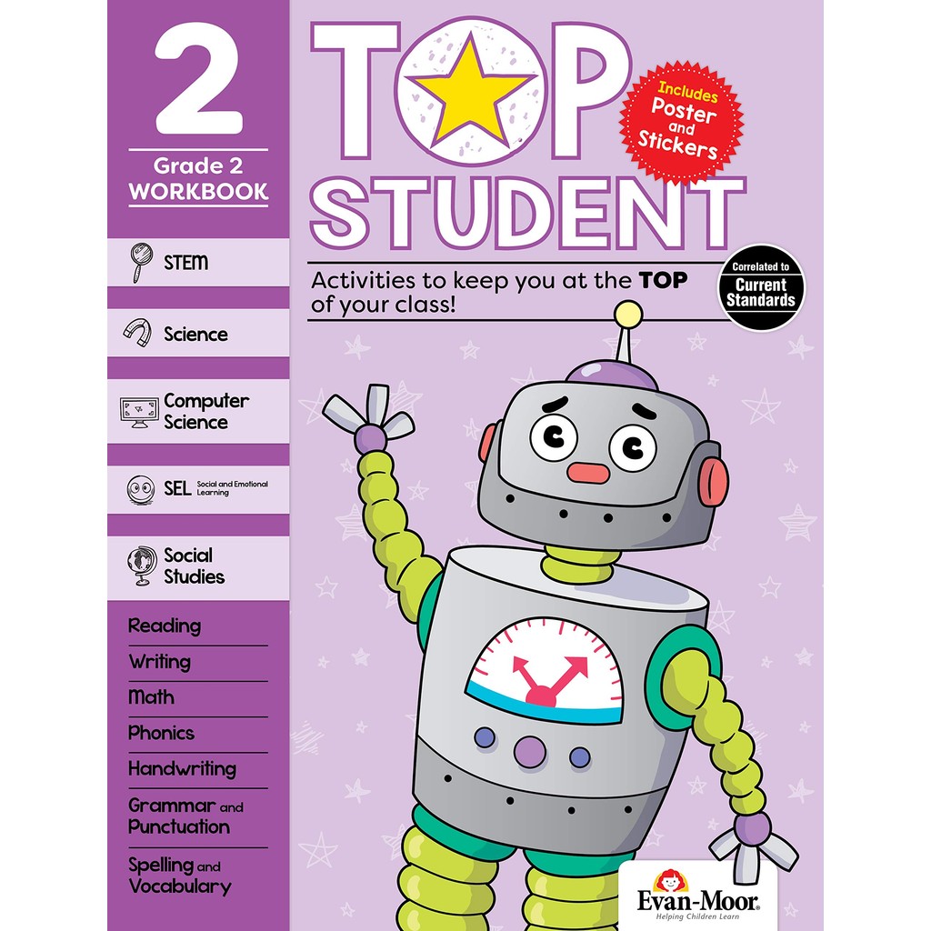 Top Student, Grade 2 - Activity Book/Evan Moor【禮筑外文書店】 | 蝦皮購物