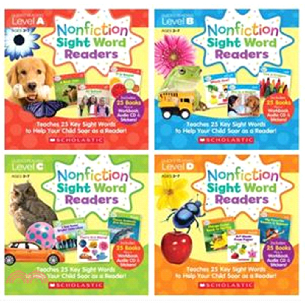 Nonfiction Sight Word Readers Level A-D (4套/26書) with Storyplus(有聲書 ...