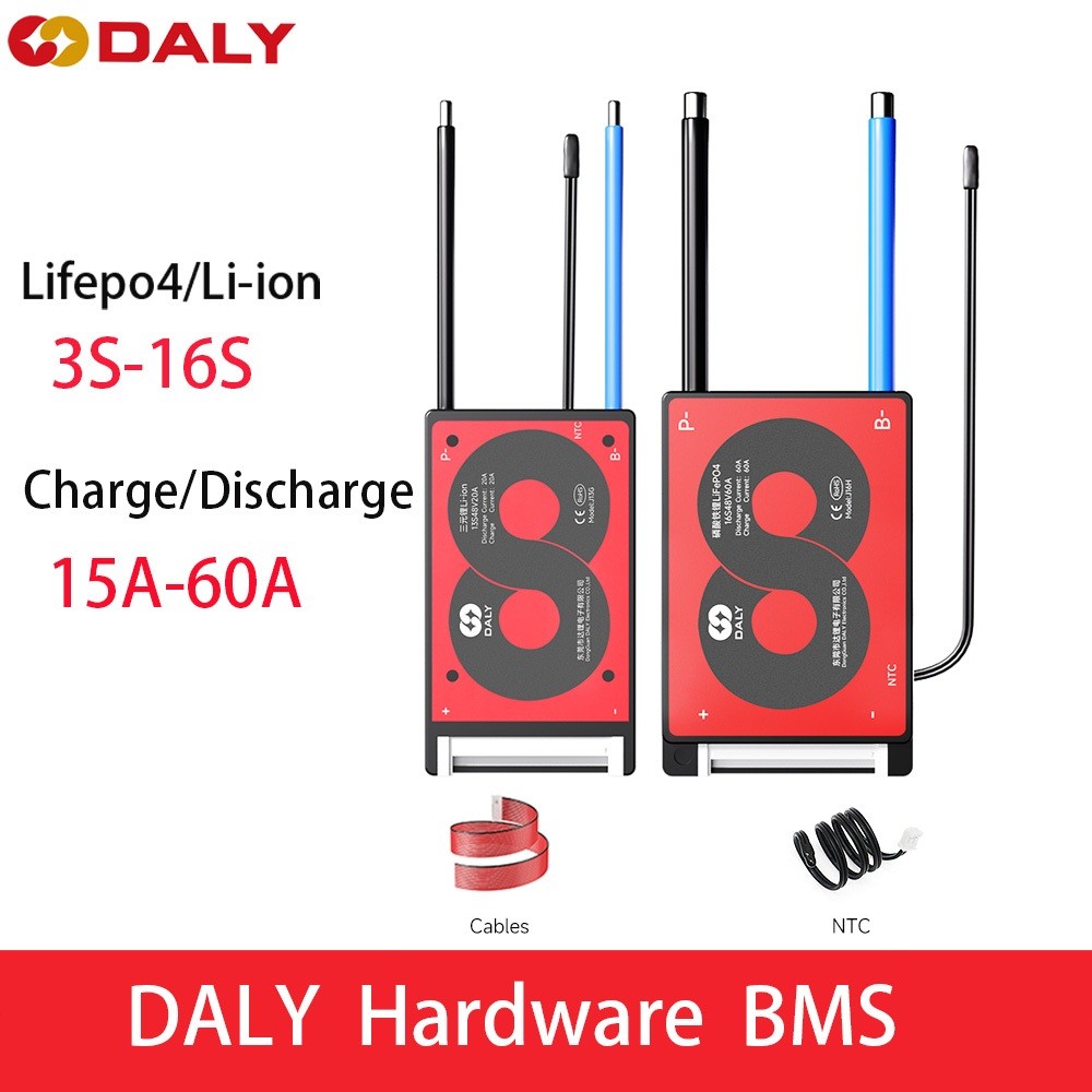 全新 DALY 硬件 BMS LiFePO4 4S 8S 16S 20A-60A 鋰離子 3s 7s 10s 13s 1 | 蝦皮購物