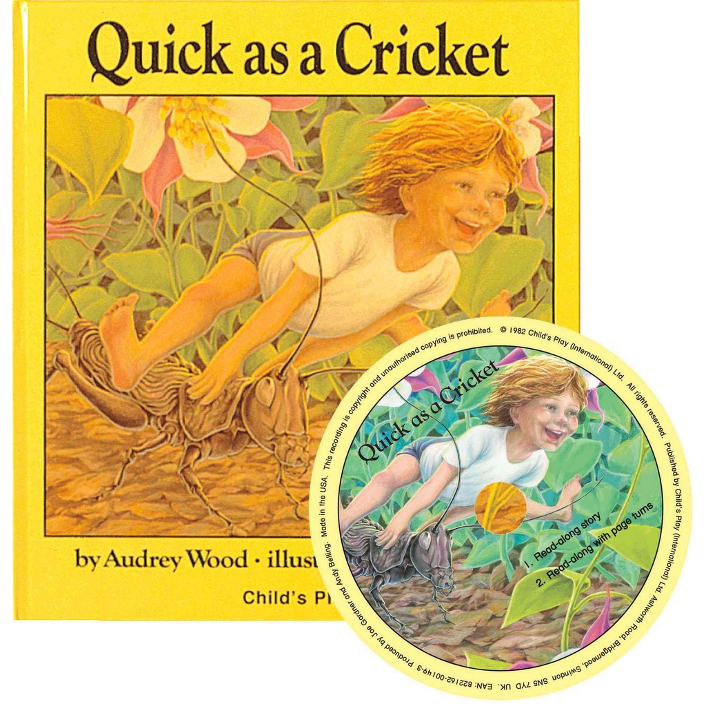 Quick as a Cricket(1平裝+1CD) 廖彩杏老師推薦有聲書第28週/Audrey Wood Childs Play ...
