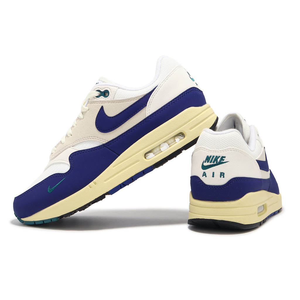 Nike 休閒鞋 Air Max 1 男鞋 白 藍 復古奶油中底 氣墊 運動鞋 [ACS] FQ8048-133 | 蝦皮購物