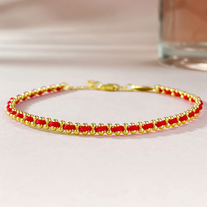 S925純銀本命年redline新款法國紅繩手鏈女轉運手飾廠家直銷代髮 | 蝦皮購物