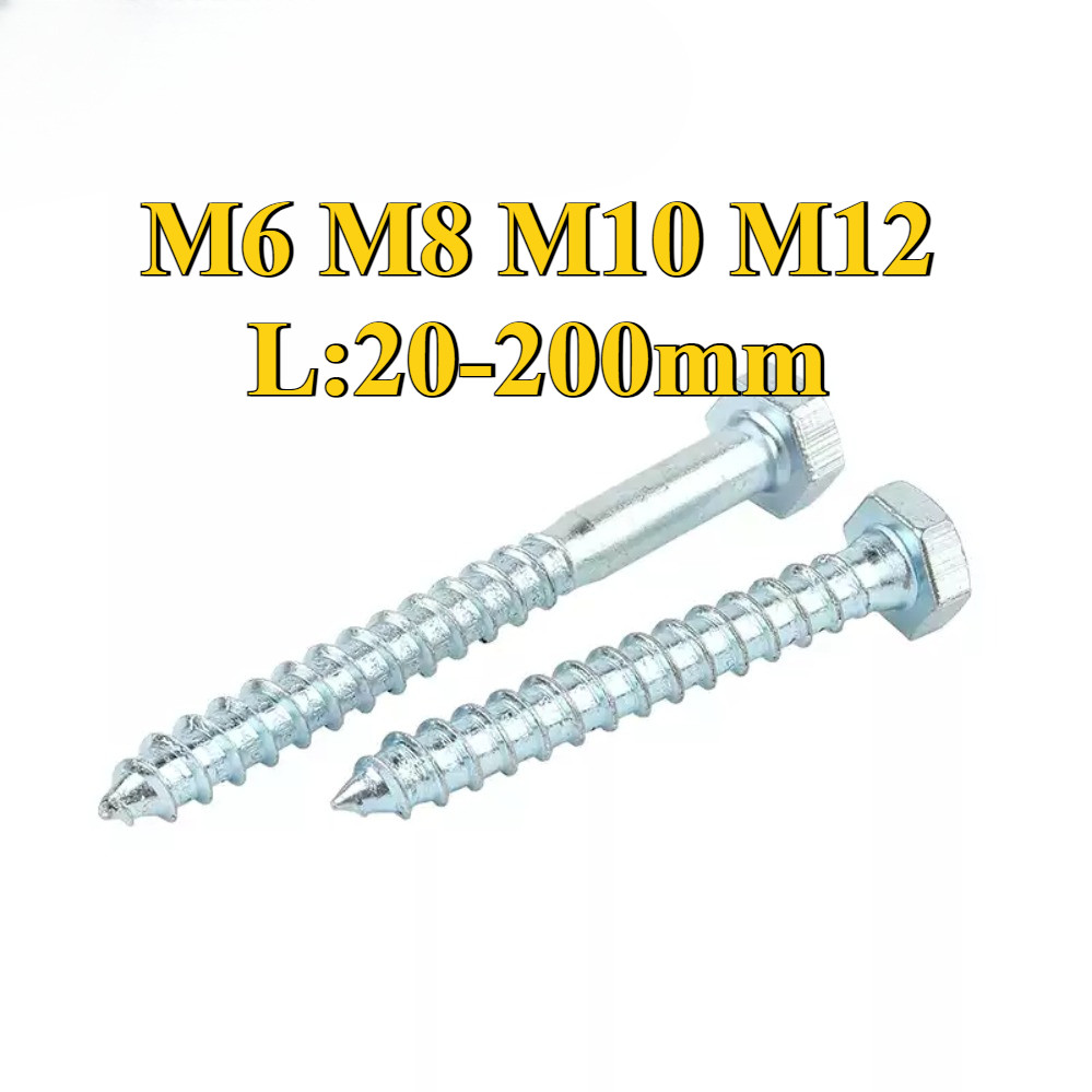 【LYG-4】鍍鋅外六角自攻(DIN571)m6/m8/m10/m12*L20-200mm | 蝦皮購物