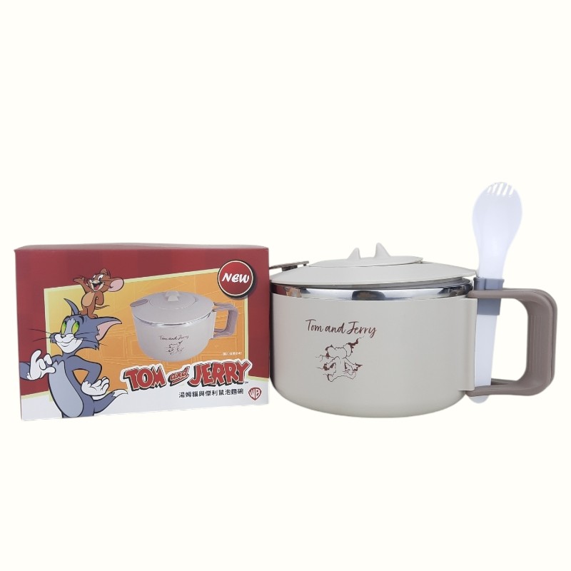 《電子發票》TOM and JERRY 湯姆貓與傑利鼠泡麵碗 1000ml 有贈品字樣 附湯匙 | 蝦皮購物