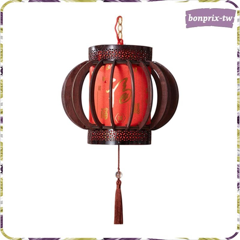 [Bon] 茶館陽台中式燈籠美式插頭木製春節燈籠 | 蝦皮購物