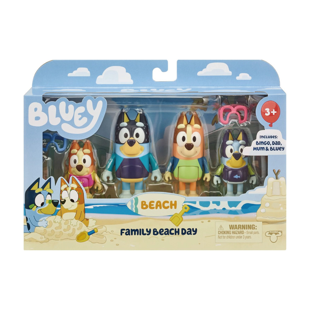BLUEY 四入人偶組 沙灘 ToysRUs玩具反斗城 | 蝦皮購物