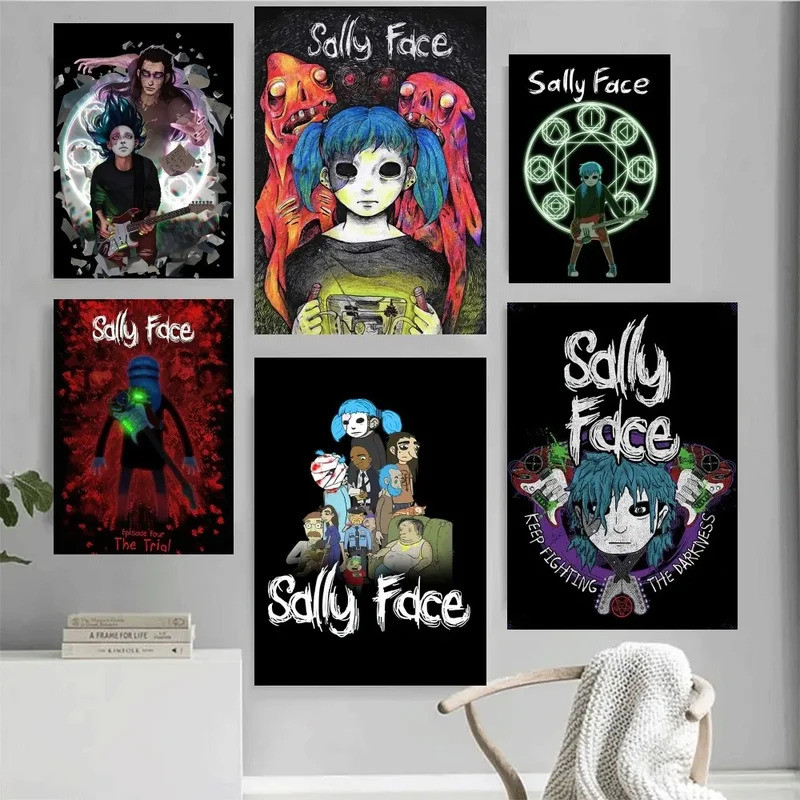 Sally Face Game Poster, Home, Office, Wall, Bedroom, Living | 蝦皮購物