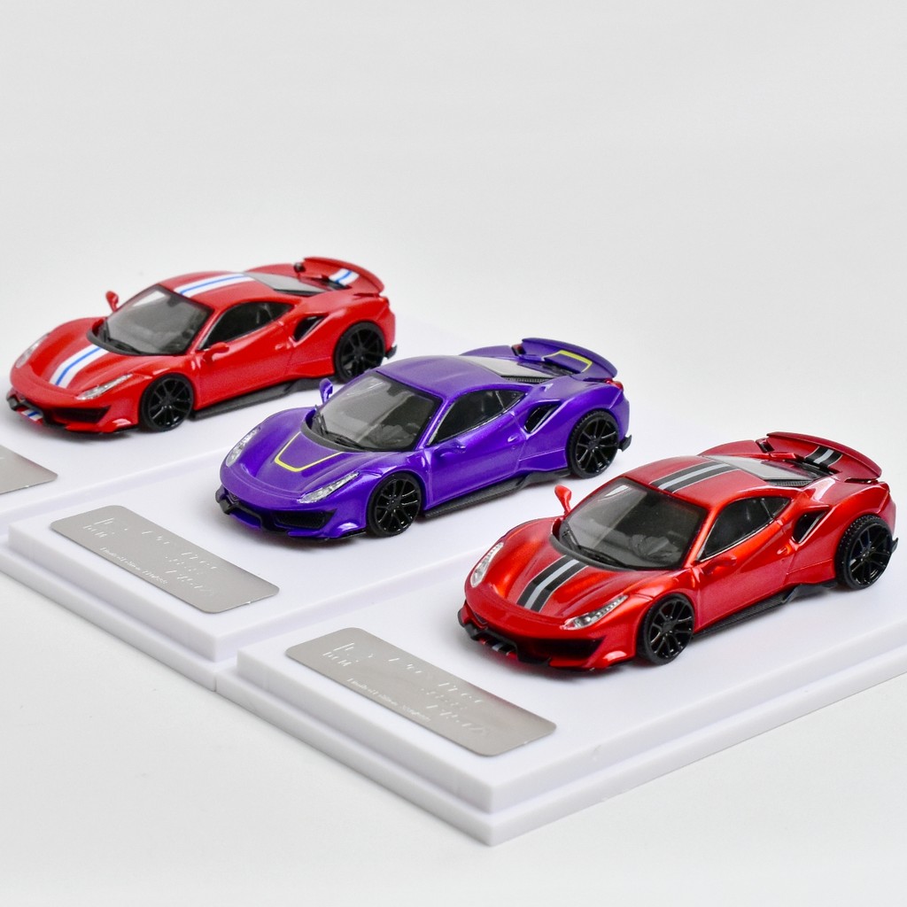 DCM 1:64 法拉利 Novitec 488 Pista 含水貼 合金汽車模型 | 蝦皮購物