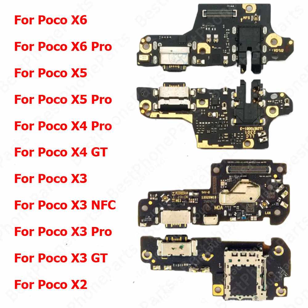 XIAOMI 適用於小米 Poco X6 X5 X4 Pro 5G X3 GT X2 連接器 PCB 基座板插座手機零件 | 蝦皮購物