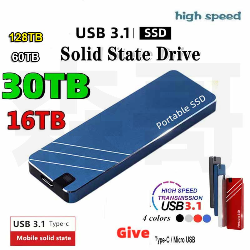 臺灣出貨 便攜式 SSD 硬盤 Type-C/USB3.1 外置移動固態硬盤 1TB 2TB 8TB 16TB 30TB | 蝦皮購物